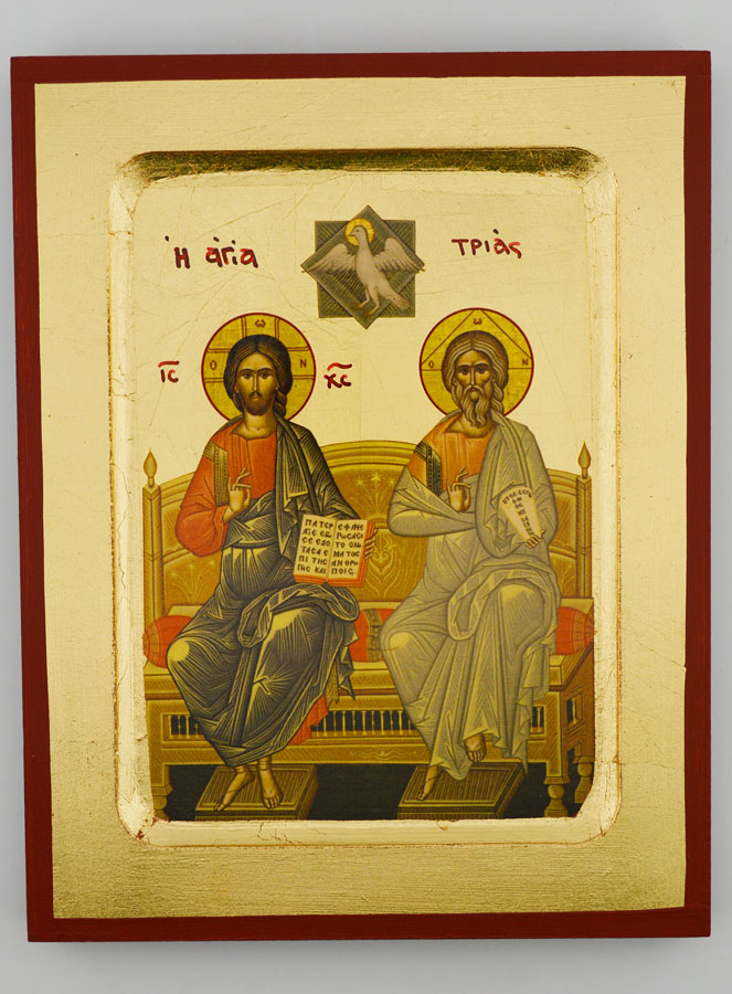 Byzantine Icon Holy Trinity - 12 cm | Lourdes Giftshop