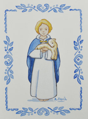 First Communion Card - I Receive the Lamb of God | Lourdes Giftshop