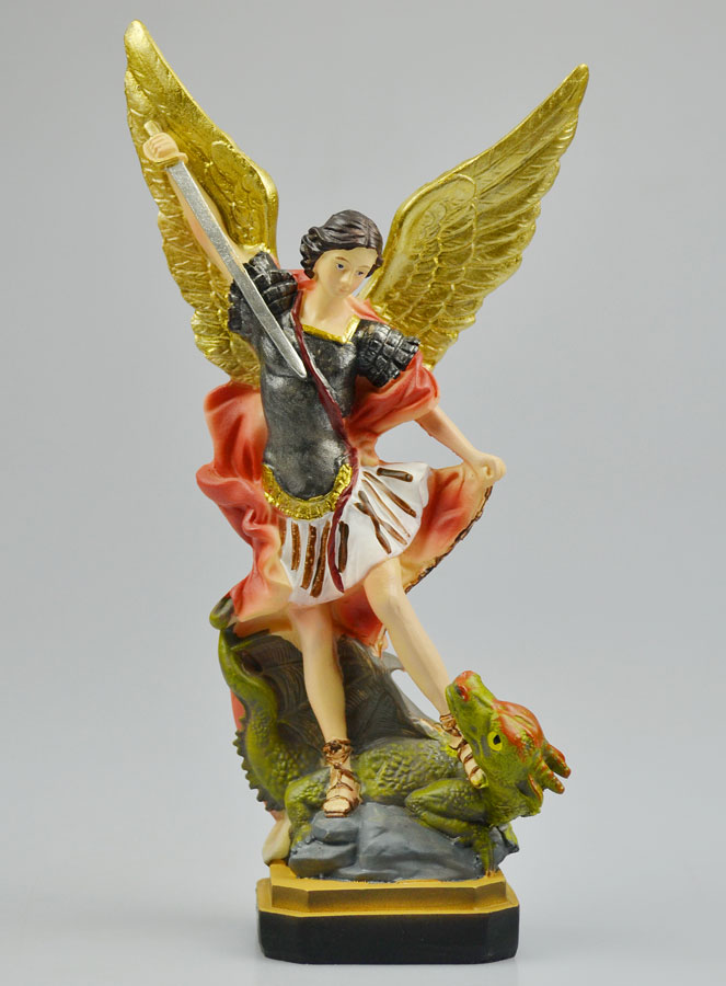 Resin Statue Saint Michael the Archangel - 20 cm | Lourdes Giftshop