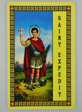 Saint Expedit Prayer Card | Lourdes Giftshop