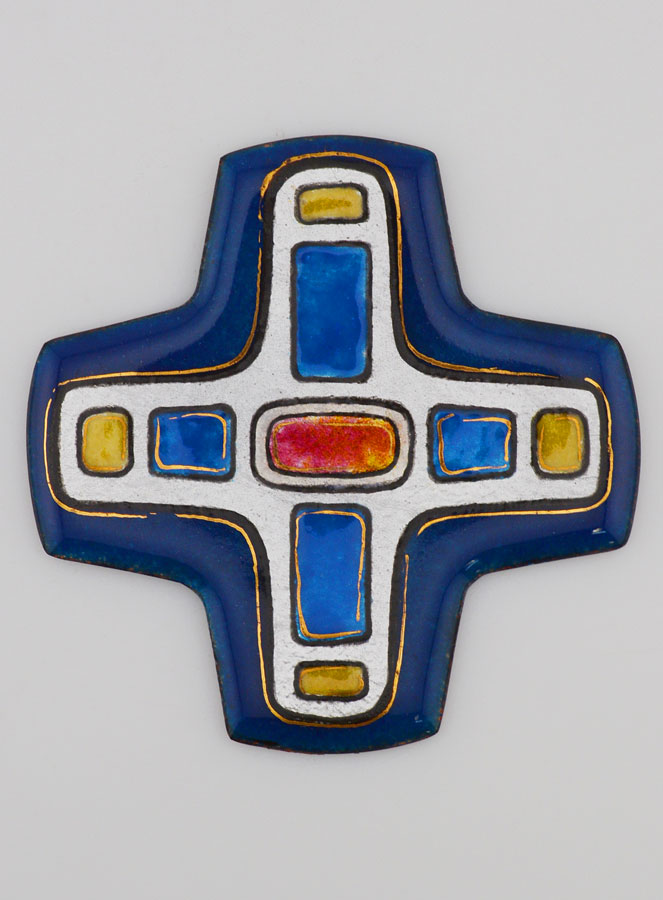 Lebanon Enamels Holy Spirit Dove Square Cross | Lourdes Giftshop